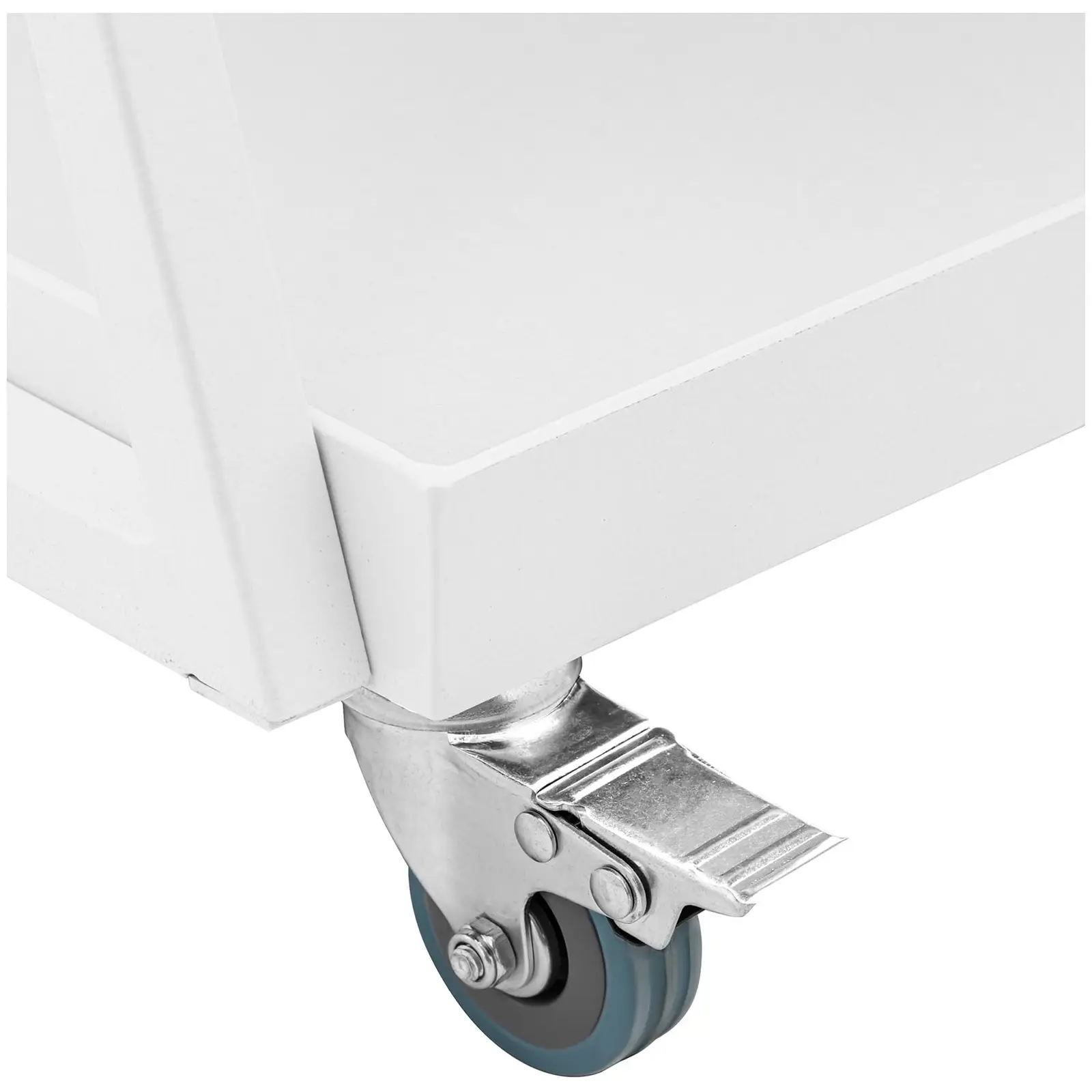 Rullvagn - 1 låsbar låda - 3 hyllor - Max. 80 kg - Vitt | www.expondo.se