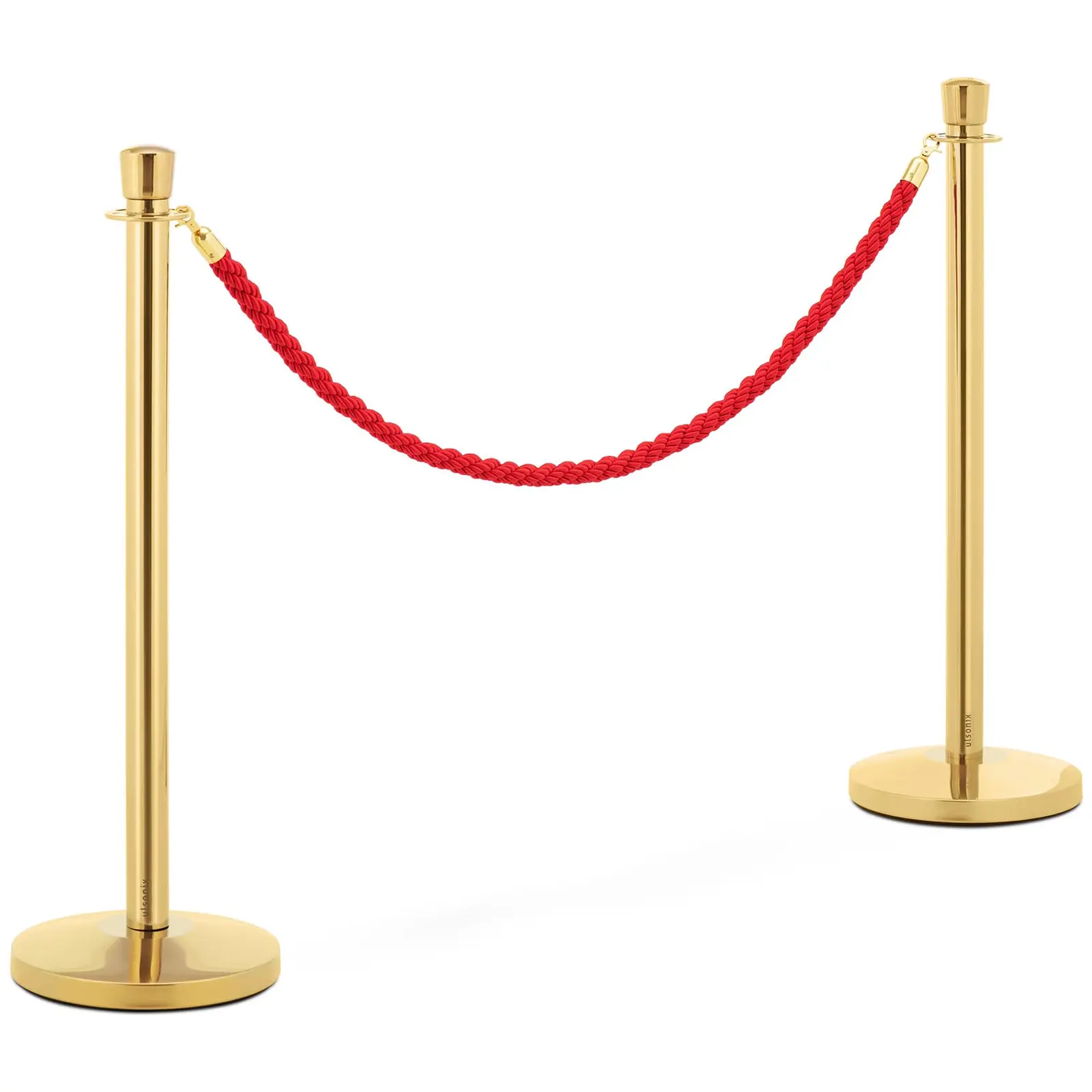 2 Barrier Posts - with barrier rope - 150 cm - colour - gold | www ...