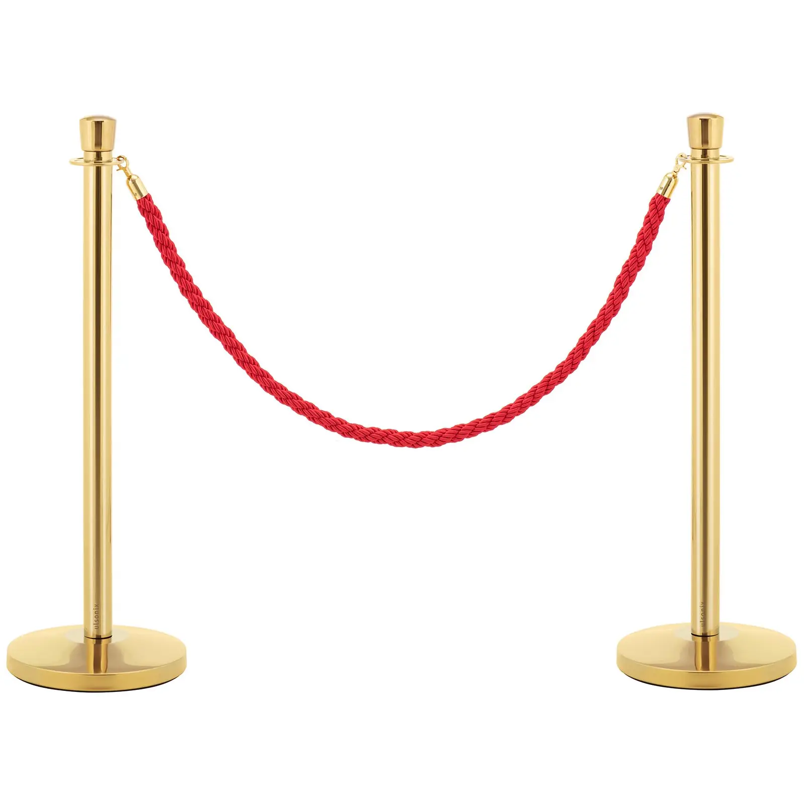 2 Barrier Posts - with barrier rope - 150 cm - colour - gold | www ...