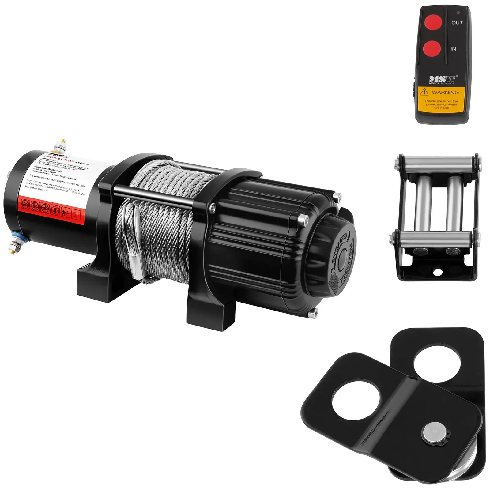 Vinsj 12V - 2,040 kg - 4,500 lbs | www.expondo.no