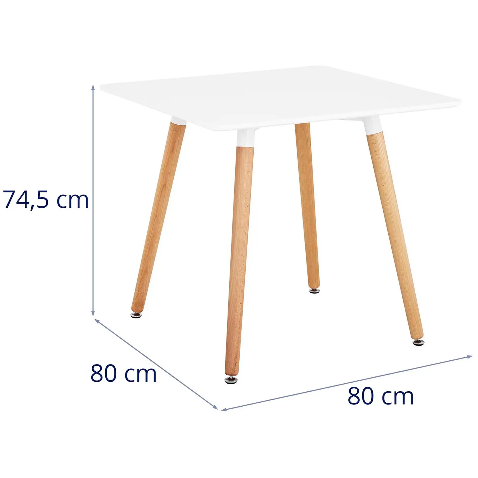 Table - square - 80 x 80 cm - white | www.expondo.ie
