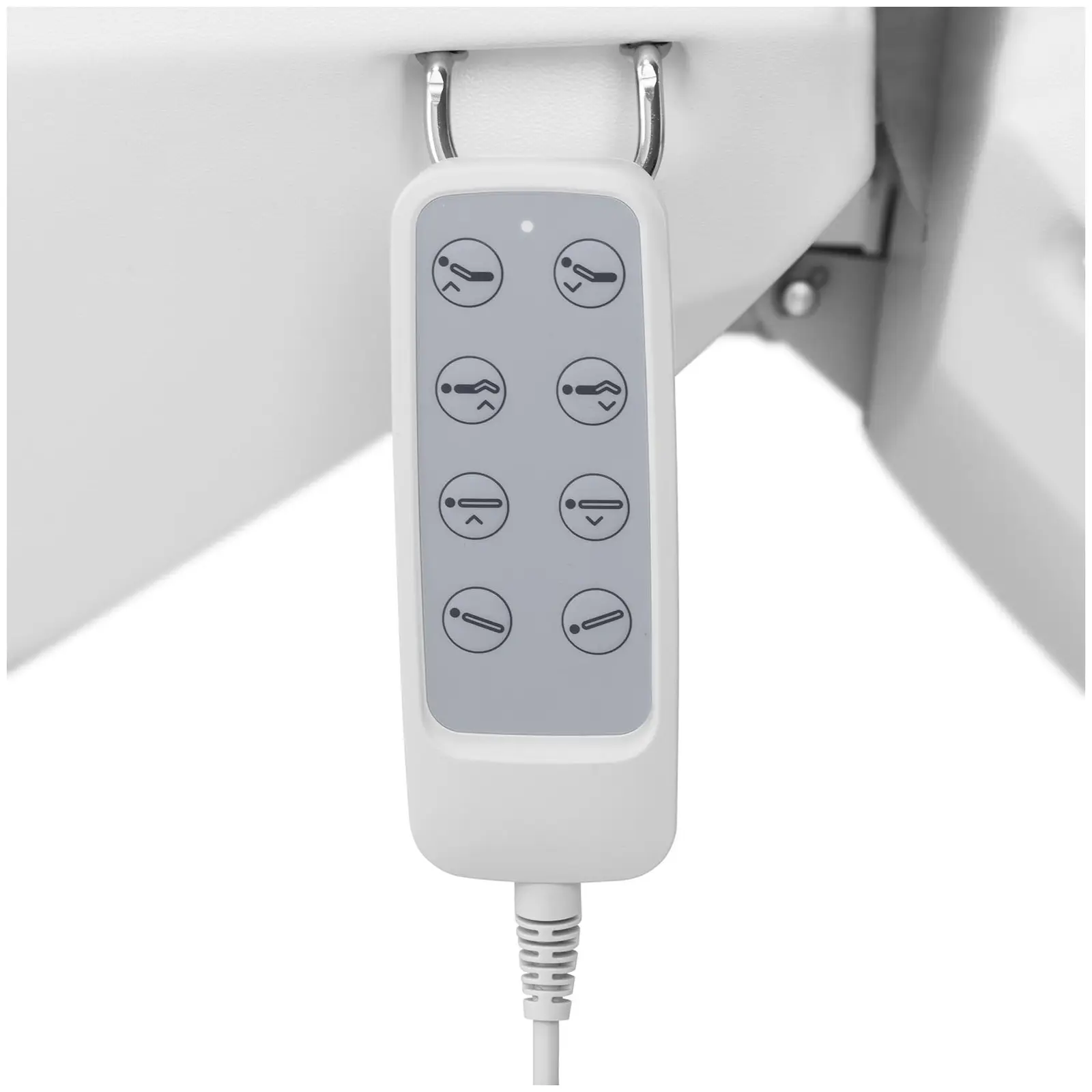 Beauty couch with rolling stool - beige, white | www.expondo.co.uk