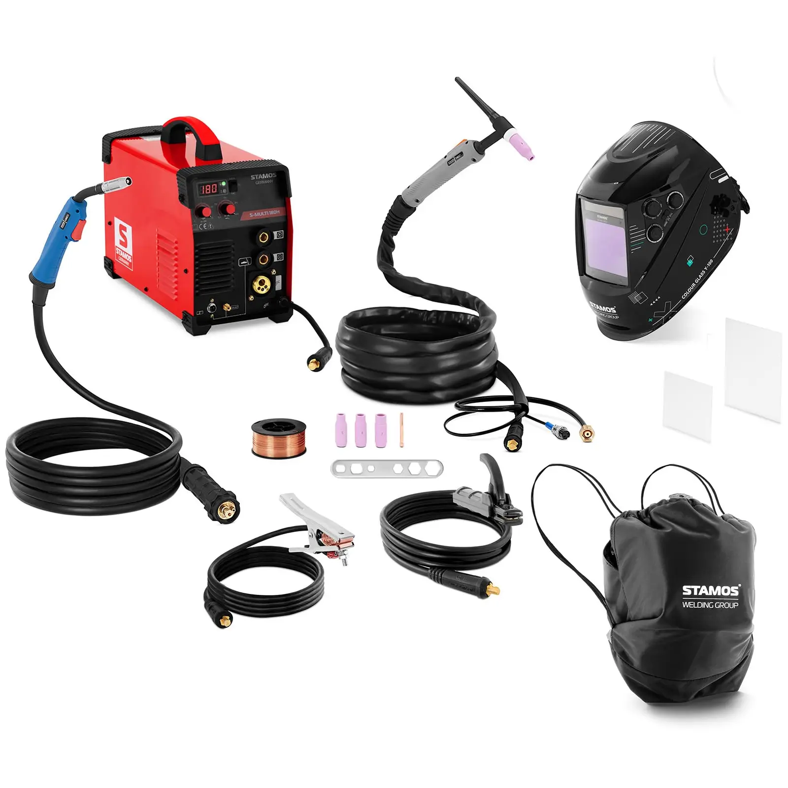 Welding set - Combination welder - 180 A - MIG/MAG/WIG/MMA/FCAW ...